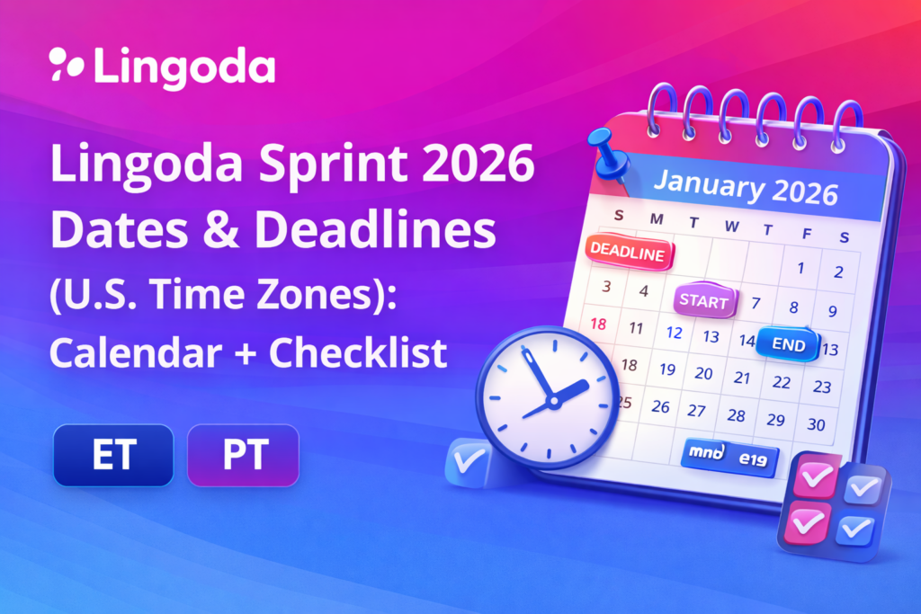 Lingoda Sprint 2026 Dates & Deadlines (U.S. Time Zones): Calendar ...